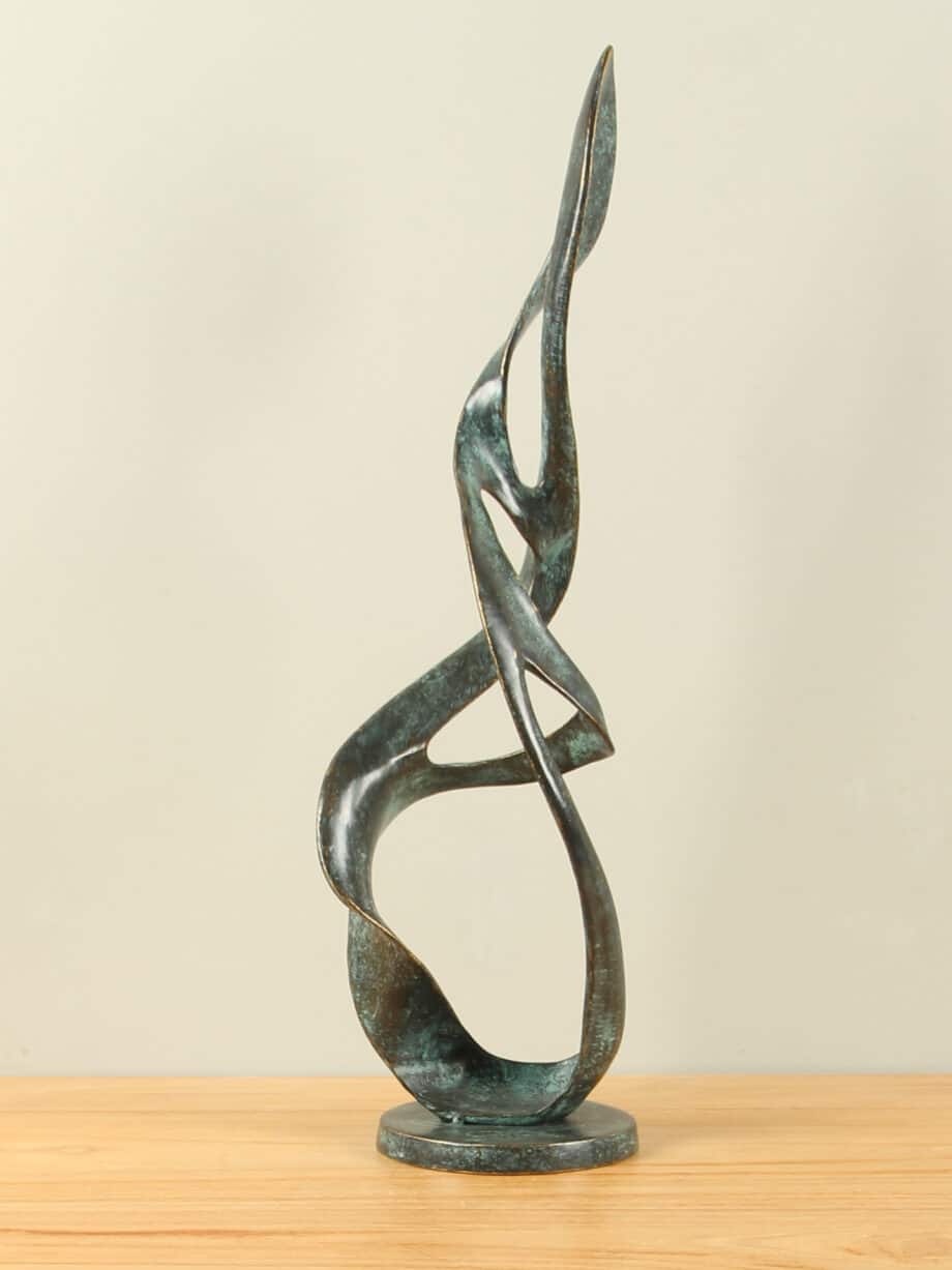 Abstract brons sculptuur Verbinding, 50 cm - Beeldenmarkt
